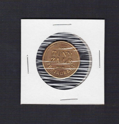 VERY RARE Champion boxer TONY ZALE boxing coin token CHICAGO restaurant ...