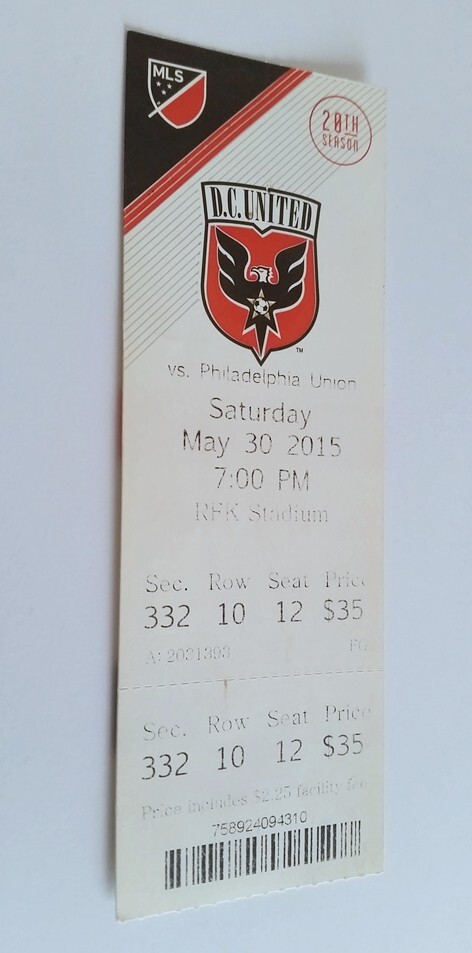 used ticket DC UNITED - PHILADELPHIA UNION 30.05.2015 | eBay