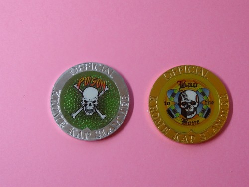 Pogs * 2 Metal Slammers * KROME KAPS * Silver * Gold * Skulls ...