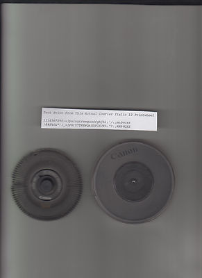 CANON TYPEWRITER PRINTWHEEL COURIER ITALIC 12 S/HAND #USA 910570 | eBay