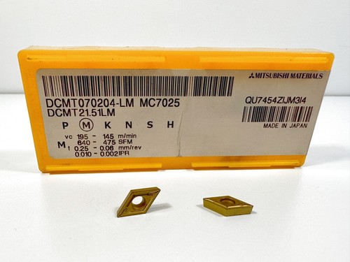 MITSUBISHI DCMT21.51LM DCMT070204-LM New Carbide Inserts Grade MC7025 ...