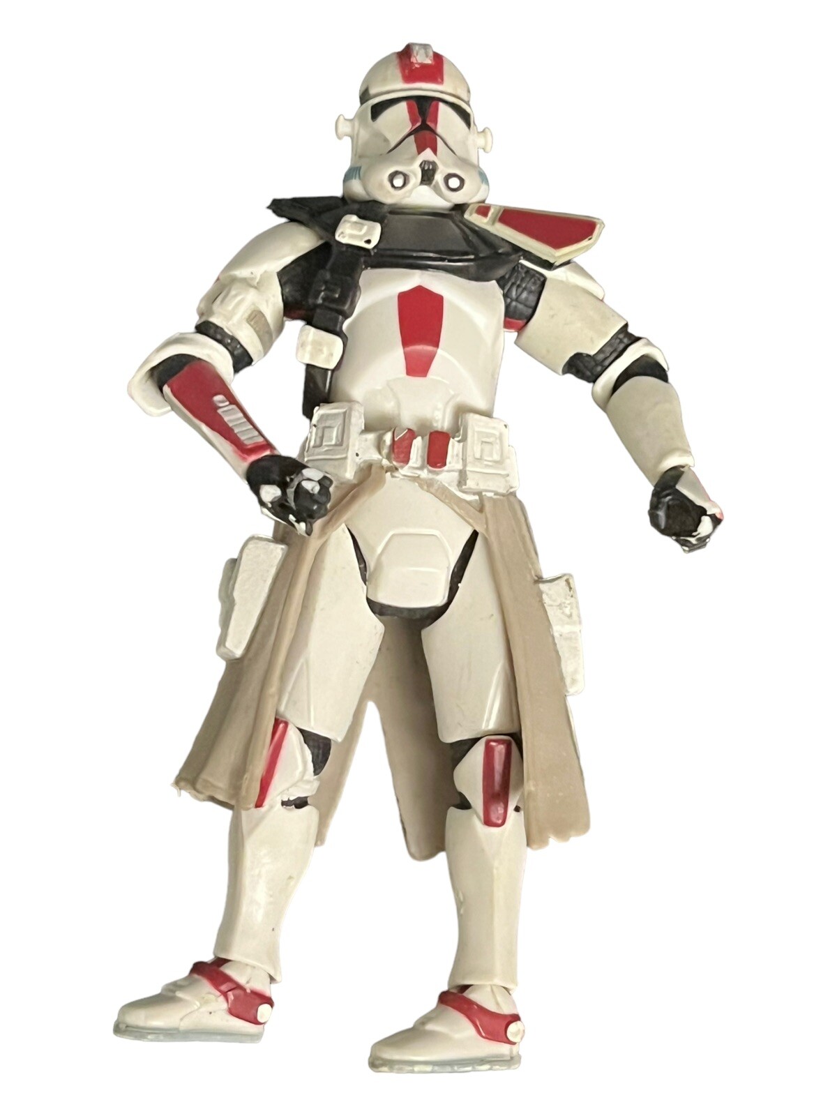 Star Wars Red Clone Commander Arc Trooper 2004 Revenge of The Sith 3.75 ...