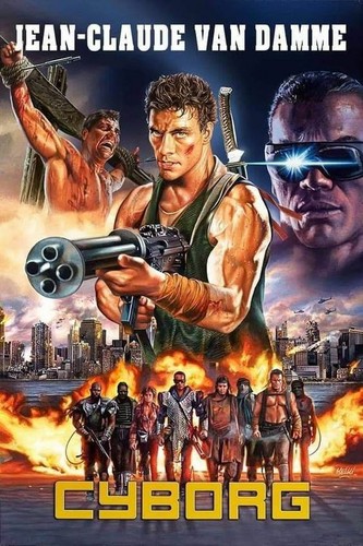 toile tableaux film cyborg jean claude van damme 50x70 cm | eBay