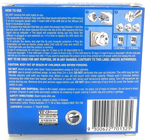 RAID Night and Day Electronic Mosquito Repellent Refill - 2 Pack for ...