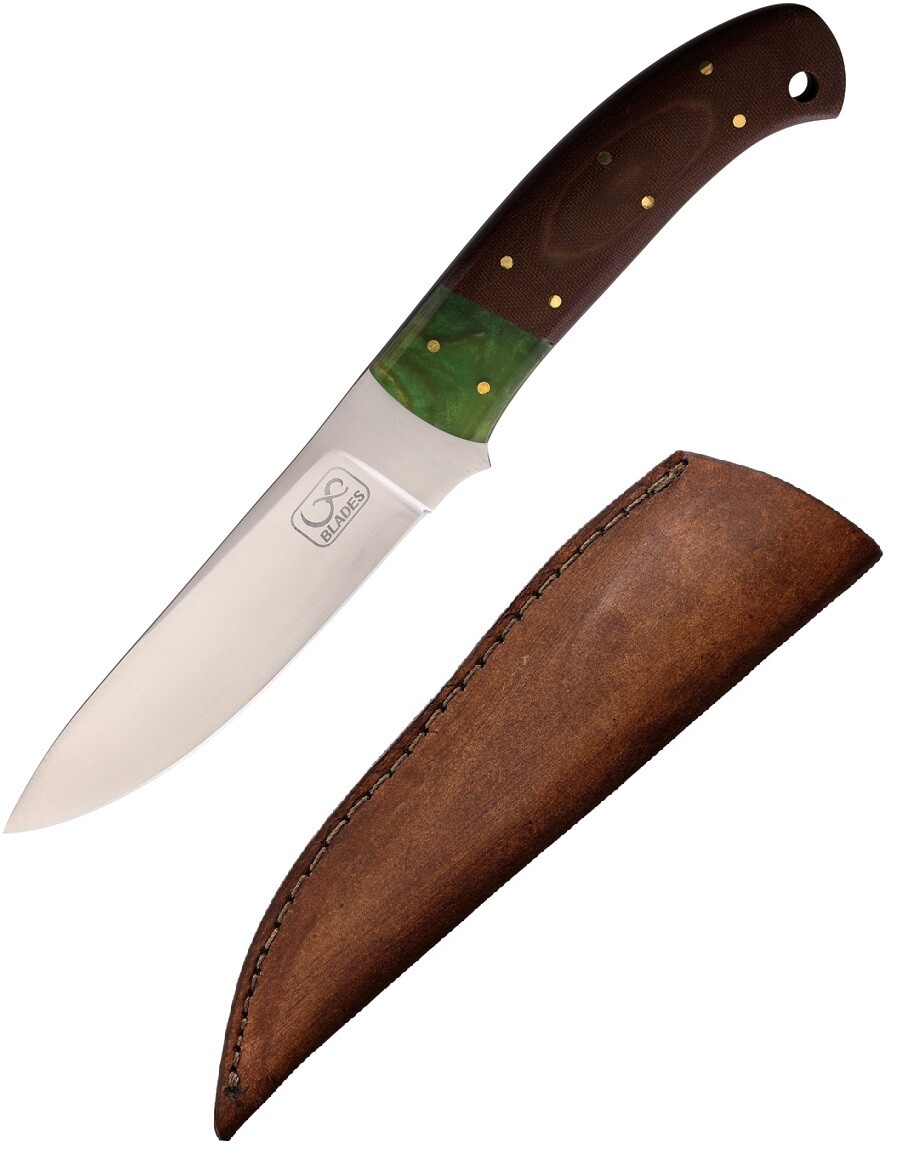 Infinite Blades Fixed Knife 5" Stainless Steel Blade Micarta ...