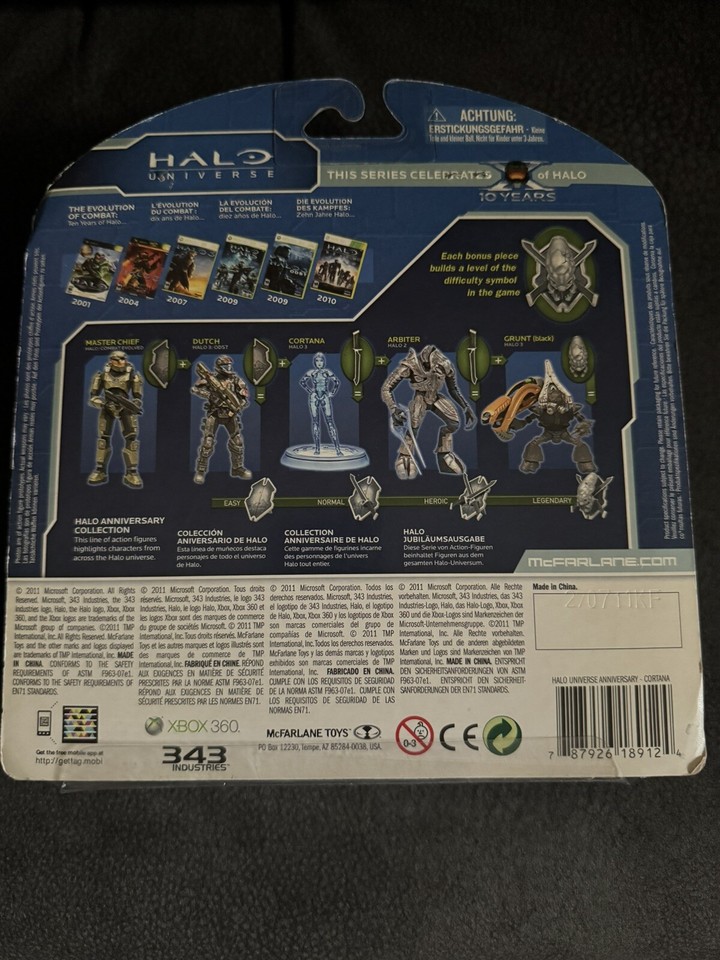 Halo 10th Anniversary Cortana Figure w/ Light Up Base 2011 McFarlane | eBay