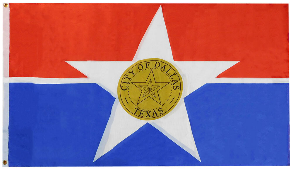 3x5 City of Dallas Double Sided 2ply sewn Nylon Flag 3'x5' house banner ...
