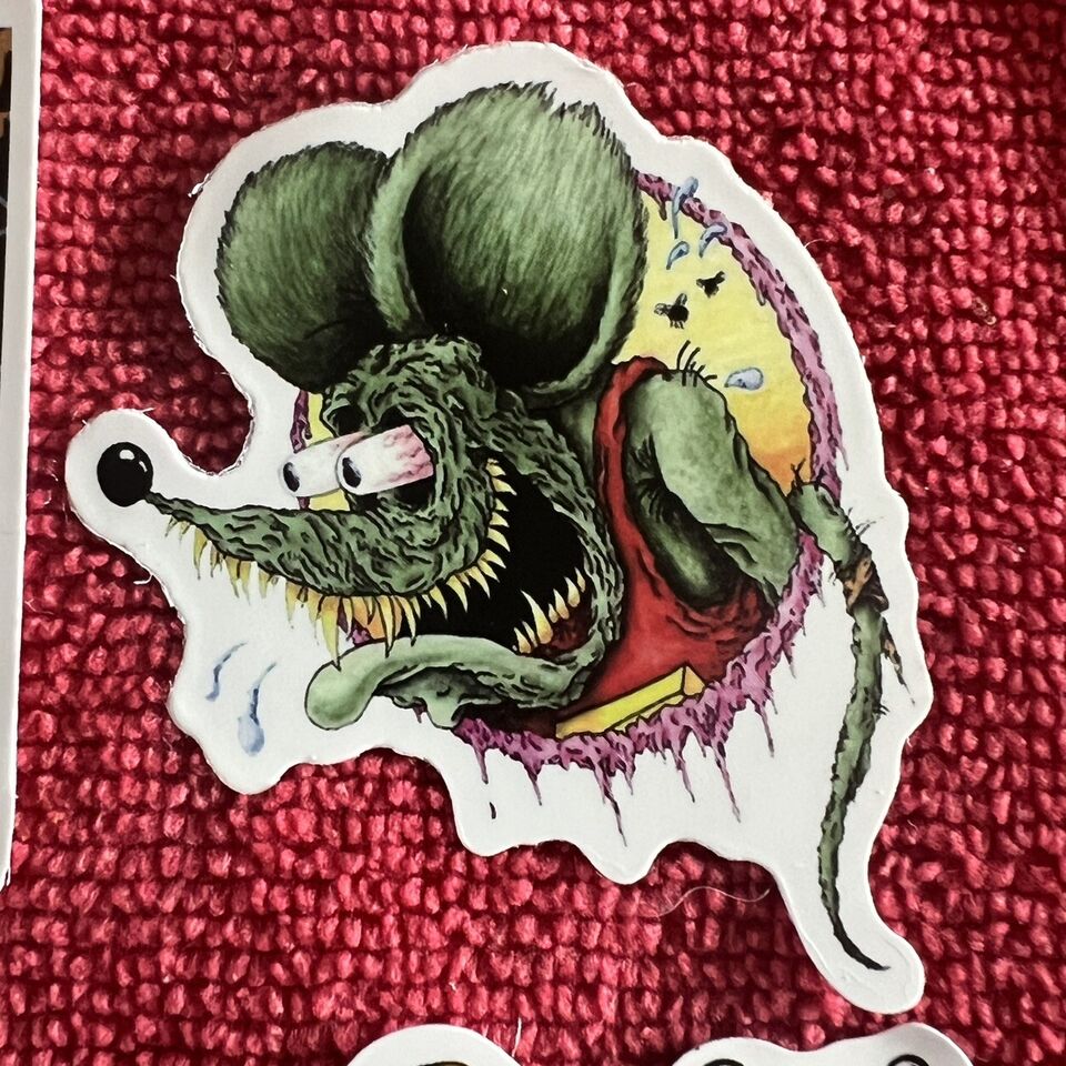🔥 7 Rat Fink Mouse Ed Big Daddy Roth Hot Rod Art Vinyl Decal Sticker ...