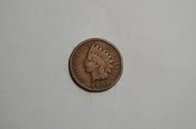 1904 INDIAN HEAD CENT GOOD CONDITION SOLID NICE OLD COIN FREE SHIPPING ...