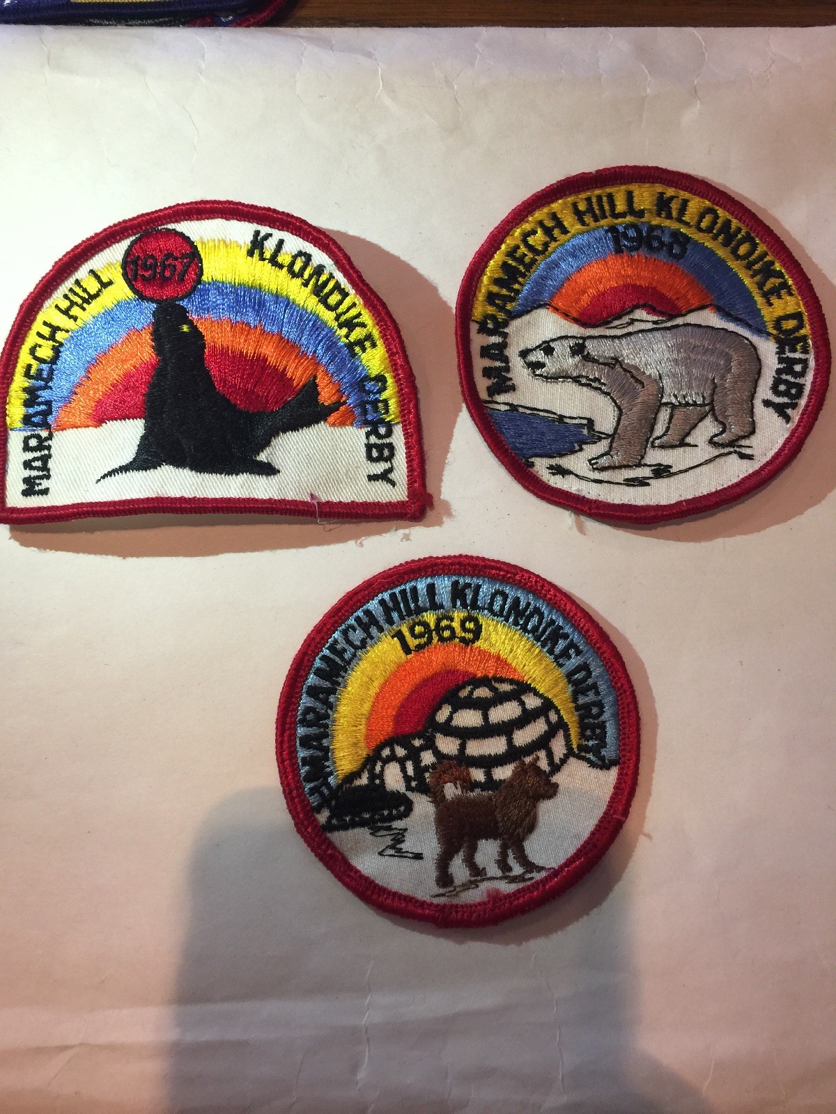 Boy Scout 1967 68 69 Maramech Hill Klondike Derby BSA Sled Dog Patch ...