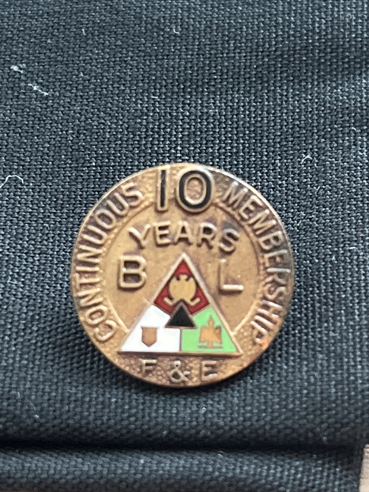 Antique Brotherhood of Locomotive Firemen Engineers Lapel Pin 10 Years ...
