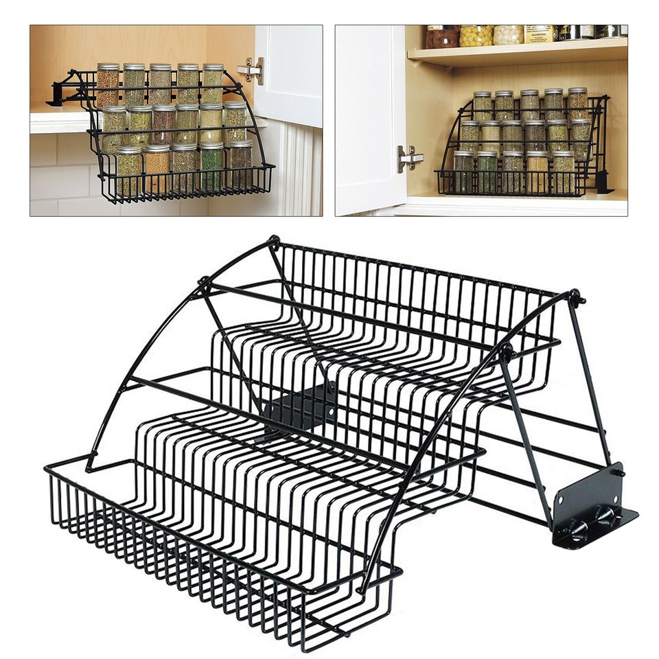 3 Tier Pull Down Spice Rack Organizer Cabinet Pantry ?Countertop for ...