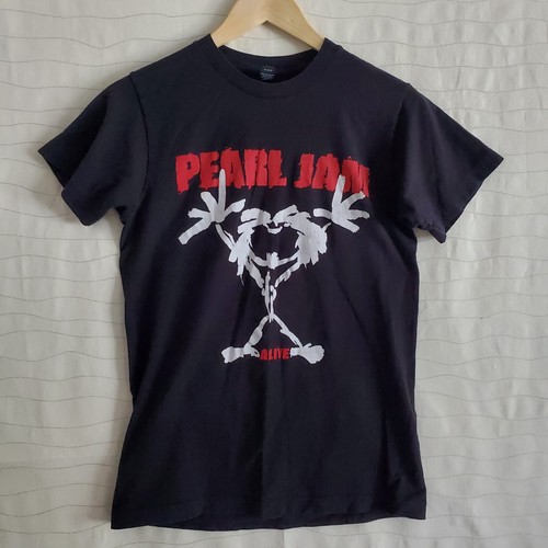 Pearl Jam Alive Unisex Stick Man Vintage 90s Black Band T-shirt Size ...