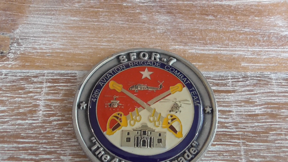 US Army 49th Aviation Brigade Combat Team SFOR-7 Bosnia Challenge Coin ...