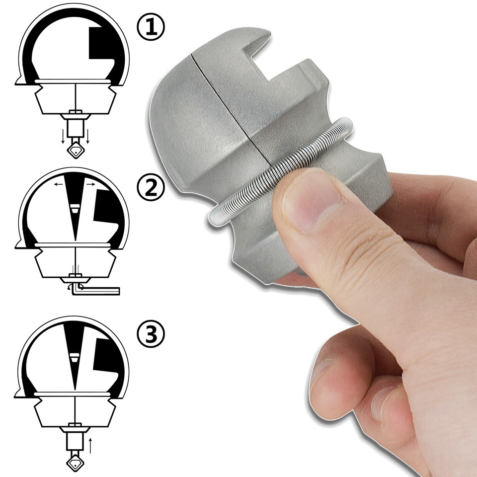 Trailer Hitch Coupler Lock 2In Tow Ball Caravan Anti Theft Tool Kit ...