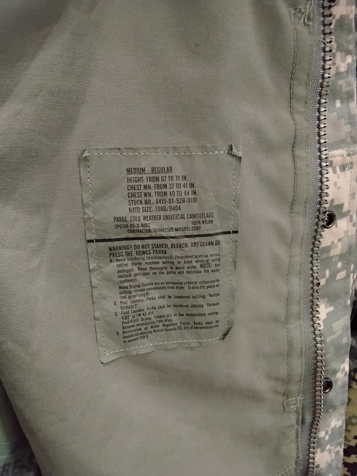 USGI Army ECWCS Gen II Parka – UCP ACU Digital Camo Waterproof Gore-Tex ...