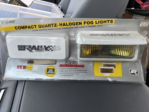 NOS Rally Yellow Lens Fog Light Quartz Halogen Driving Lamps Amber 1988 ...