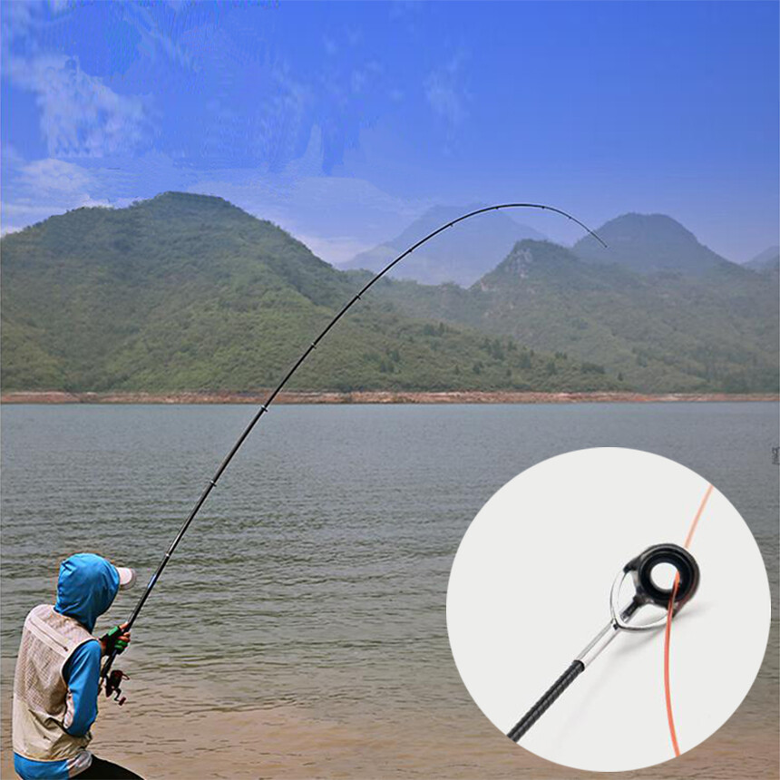 80PCS Ceramic Fishing Rod Guide Tips Top Eye Rings Line Repair Kit 8 ...