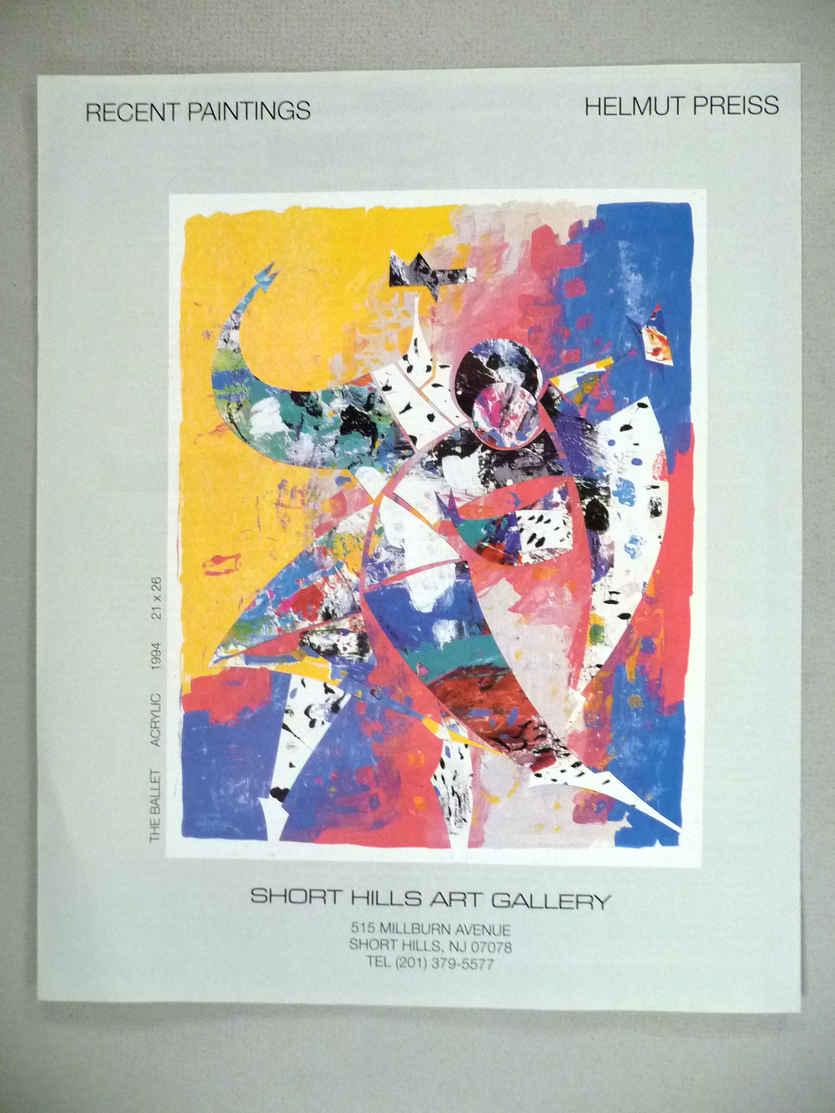 Helmut Preiss Art Gallery Exhibit PRINT AD - 1995 ~~ The Ballet | eBay