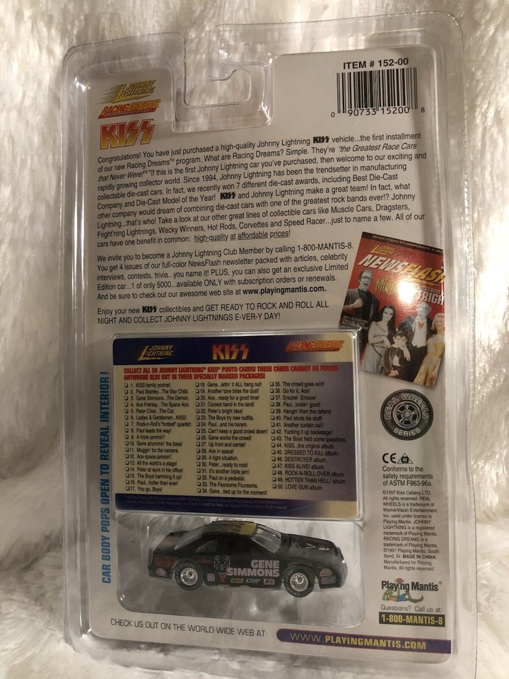 KISS Band Johnny Lightning Gene Simmons Diecast Stock Car #35 Sealed ...
