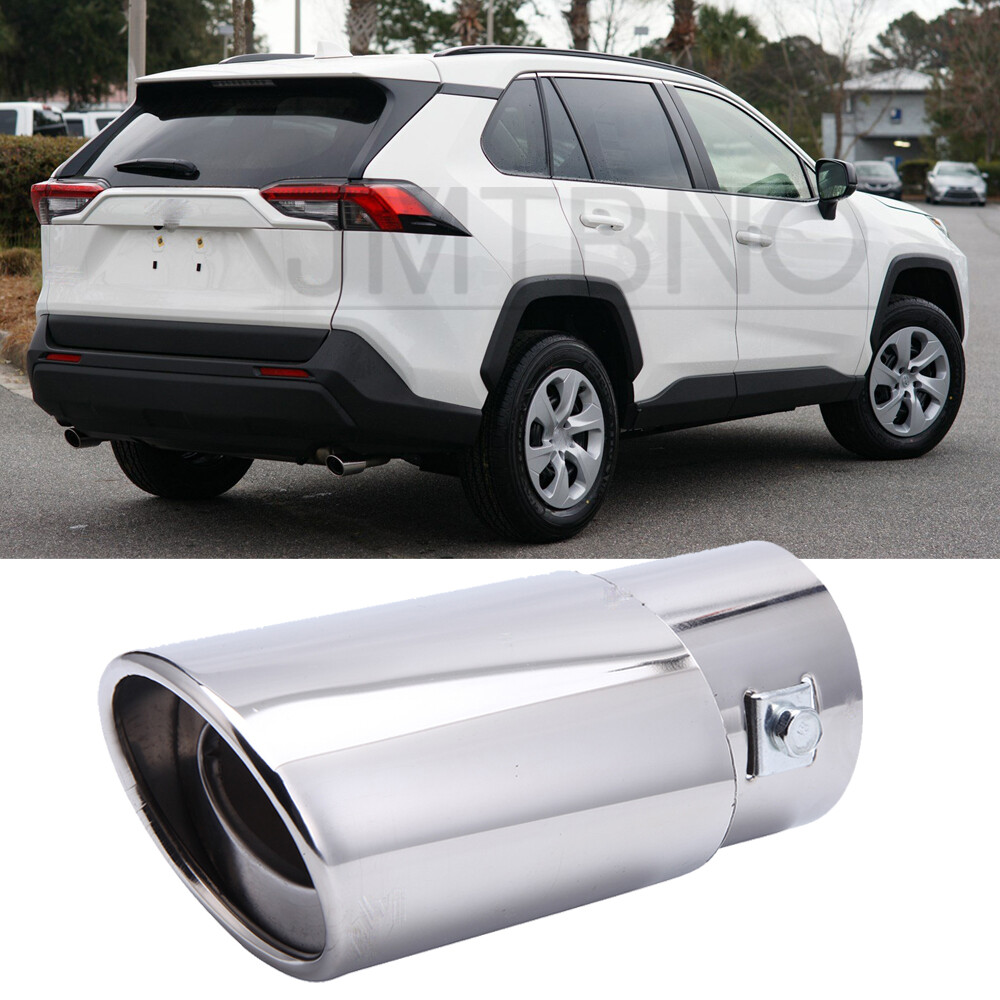 For Toyota Rav4 Car Rear Exhaust Pipe Tail Muffler Tip Round Stainless ...