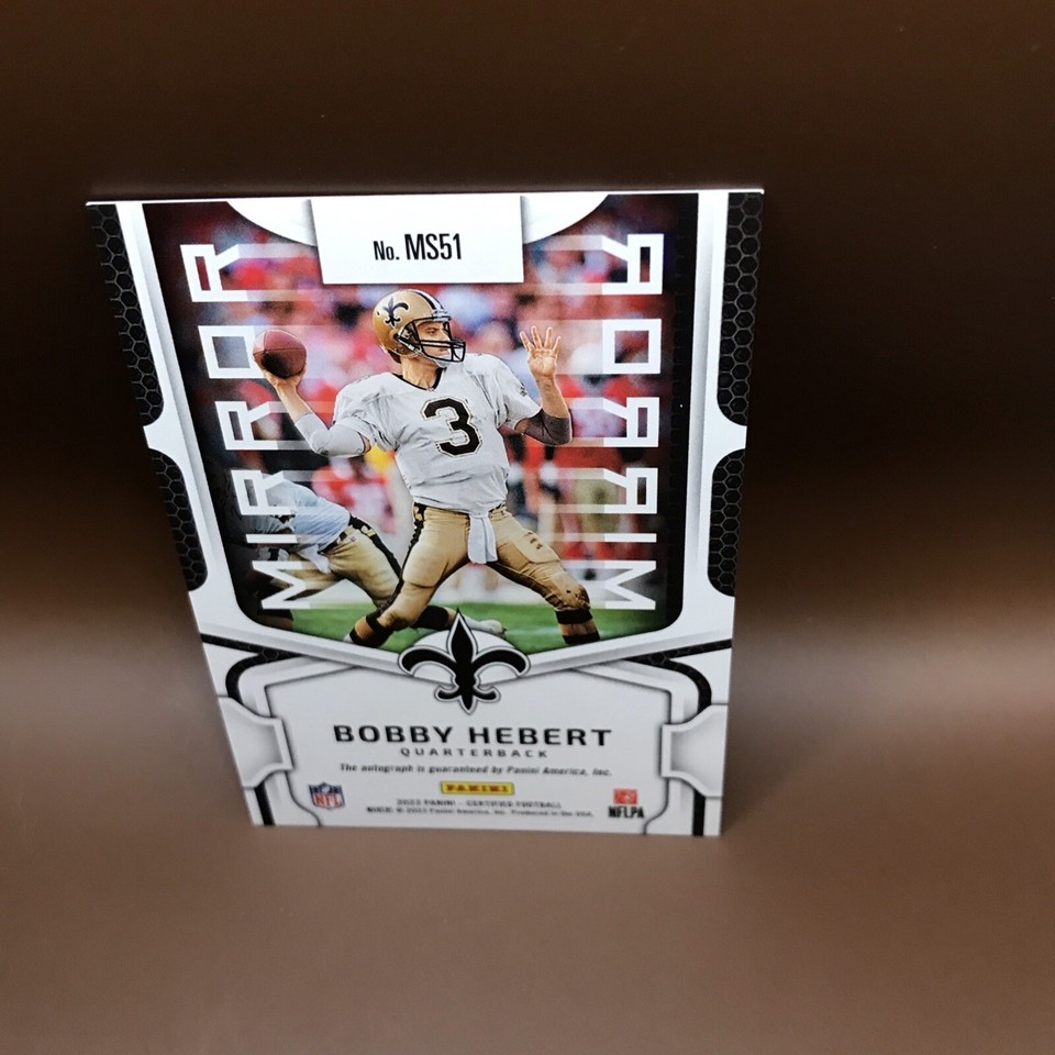 2023 Panini Certified Bobby Hebert Mirror Pink Auto Autograph #65/75 ...