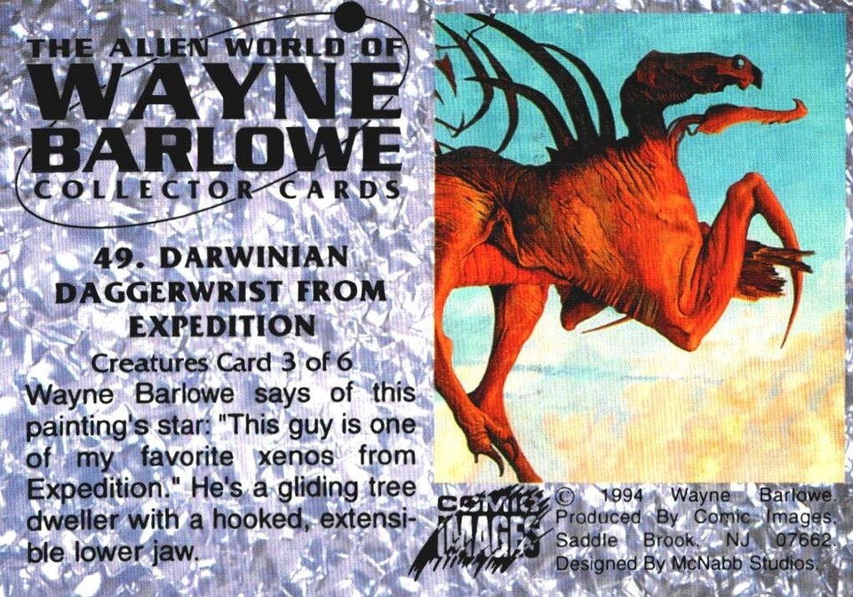 Darwinism Daggerwrist From Expedition, The Alien World of Wayne Barlowe ...