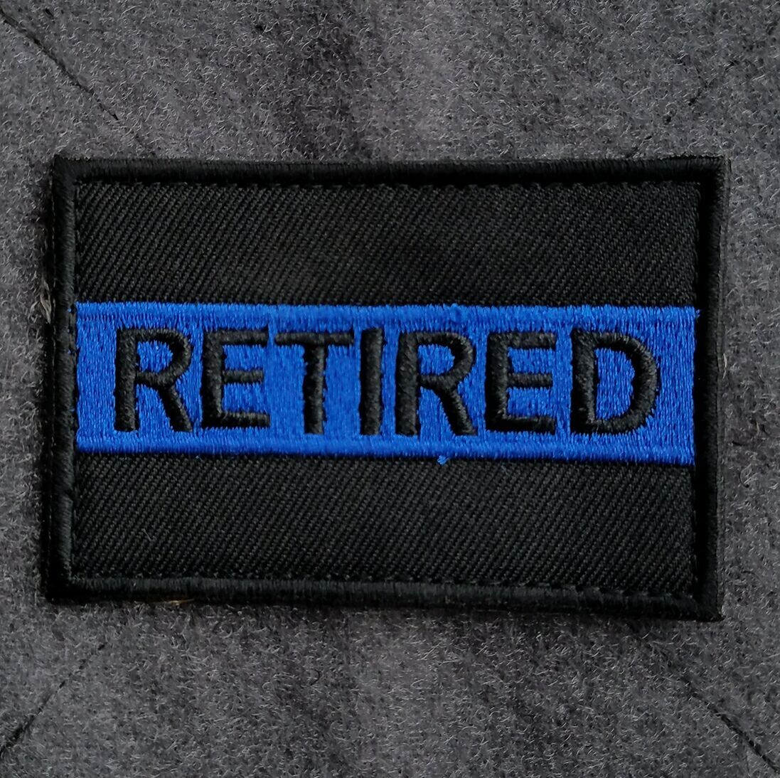 The Blue Line RETIRED Hook Loop Patch, Law Enforcement Embroidered ...