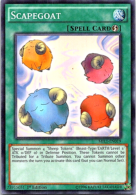 Scapegoat MIL1-EN019 Yu-Gi-Oh! Card Light Play 1st Edition | eBay