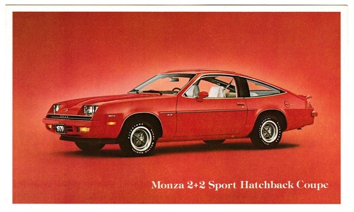 Vtg 1979 Red Chevrolet Monza 2+2 Sport Hatchback Coupe UNP Auto Dealer ...