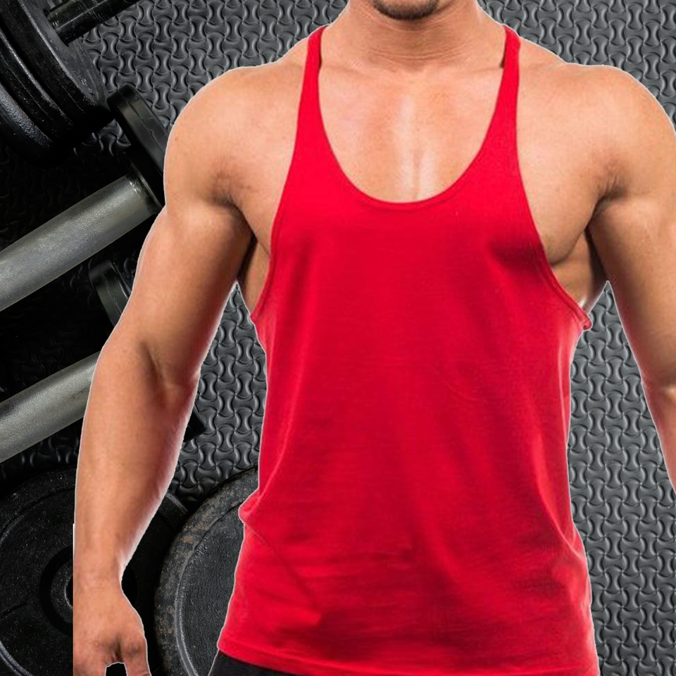 Mens Gym Vest Racerback Bodybuilding Muscle Stringer Tank Top ...