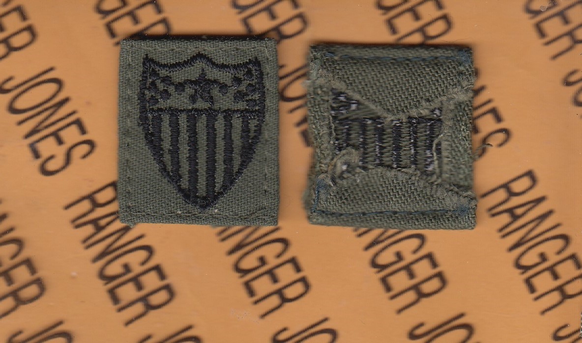 US Army Adjutant General AG Branch OD Green & Black sewn patch single C ...