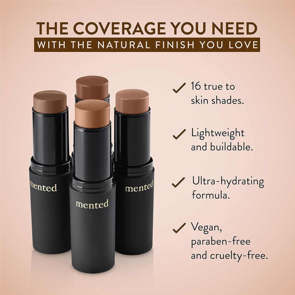 MENTED Foundation, Contour & Concealer Stick- Shade: T10 Tan Neutral ...
