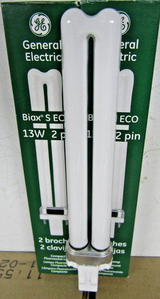 🔥10) NEW GE 13W COMPACT FLUORESCENT LAMP 2 PIN GX23 F13BX/841/ECO BOX ...