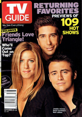 TV Guide - Sept 20-26, 2003 Issue - Friends Love Triangle | eBay