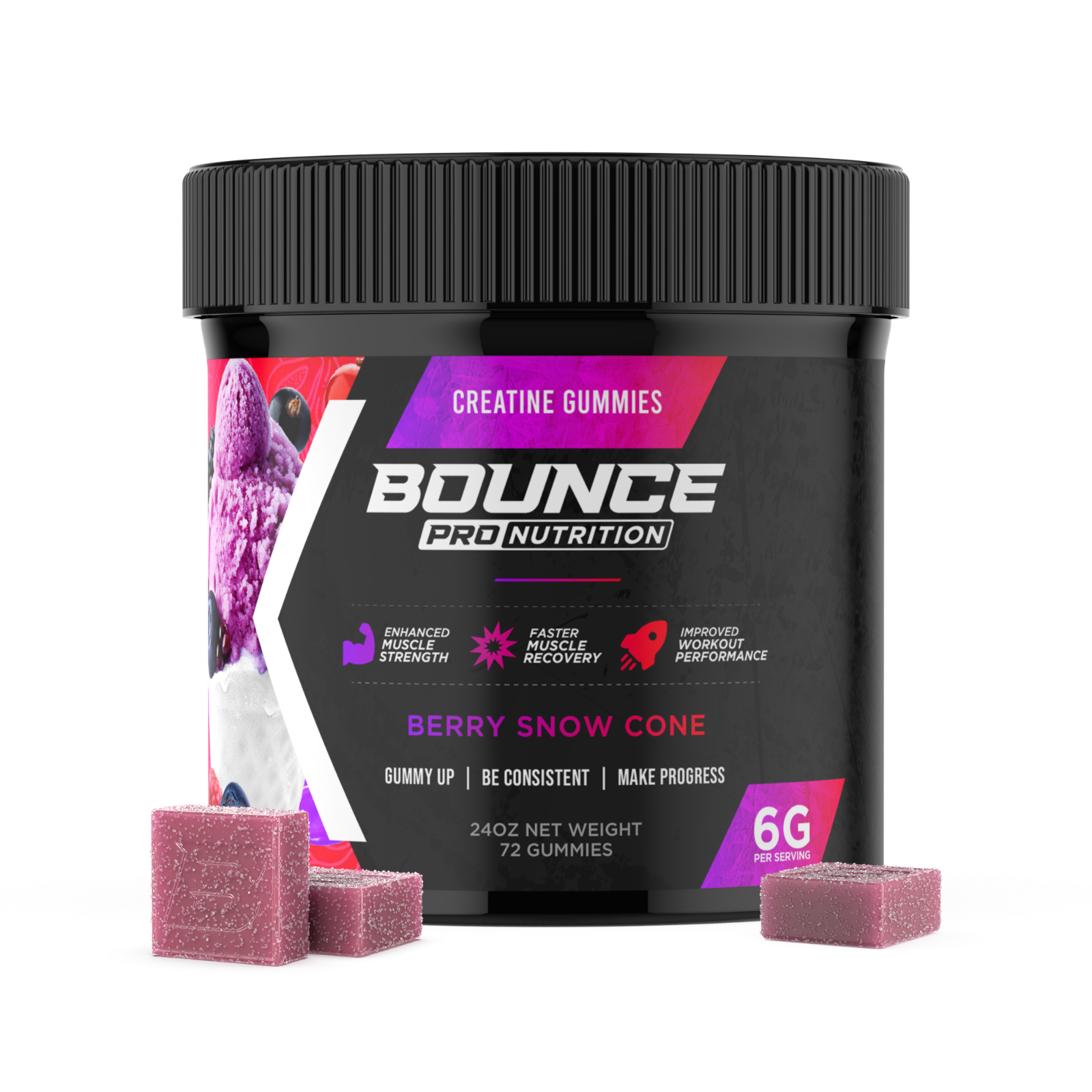 Creatine Gummies - Berry Snow Cone | eBay