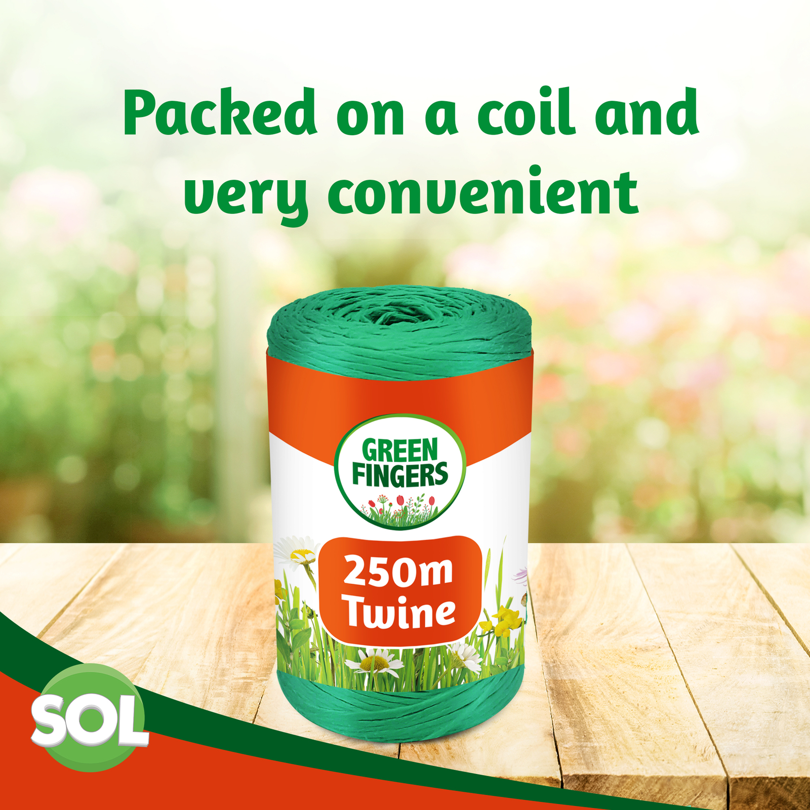 250-750M Green Garden String Twine Heavy Duty Gardening Plant Support ...