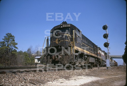 SCL Seaboard Coast Line U25C w/Freight @ Charleston, SC 1969 Original Slide | eBay