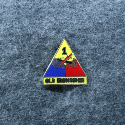 Military Hat Pin: 1st Armored Division Old Ironsides [2"] | eBay