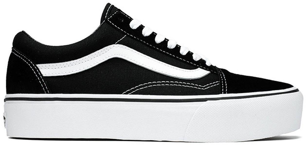 Size 5 - VANS Old Skool Platform Black White for sale online | eBay