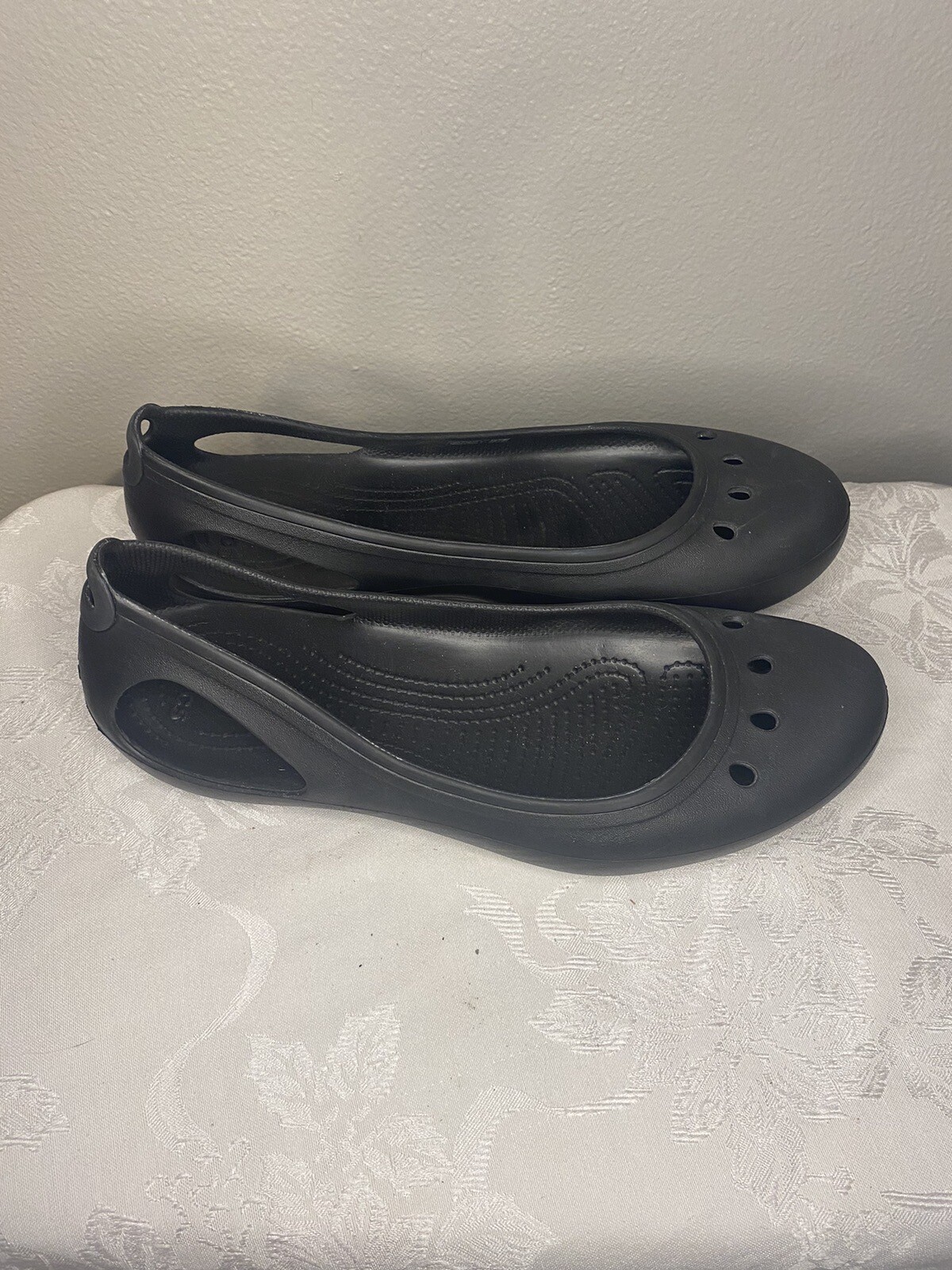 Crocs Womens Kadee Ballet Flats Shoes Black Slip On C… - Gem