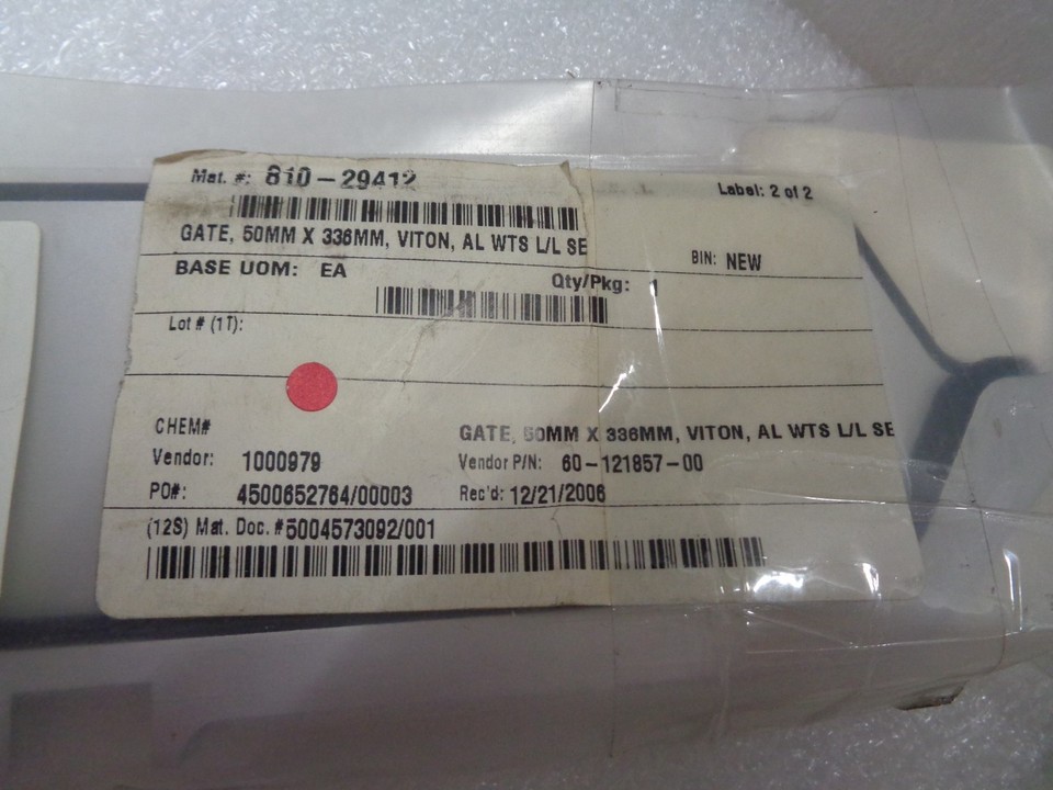 NOVELLUS 60-121857-00 VAT GATE ALUMINIUM VITON SEAL, VAT 94027-R1 | eBay