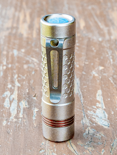 Custom Prometheus Delta Flashlight (Hex Finish) w/ case, copper cap ...