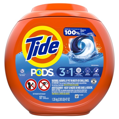 New Tide PODS Liquid Laundry Detergent Pacs, Original Scent, 57 Count ...
