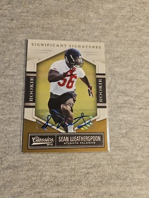 2010 Classics Significant Signatures Gold /499 Sean Weatherspoon Rookie ...
