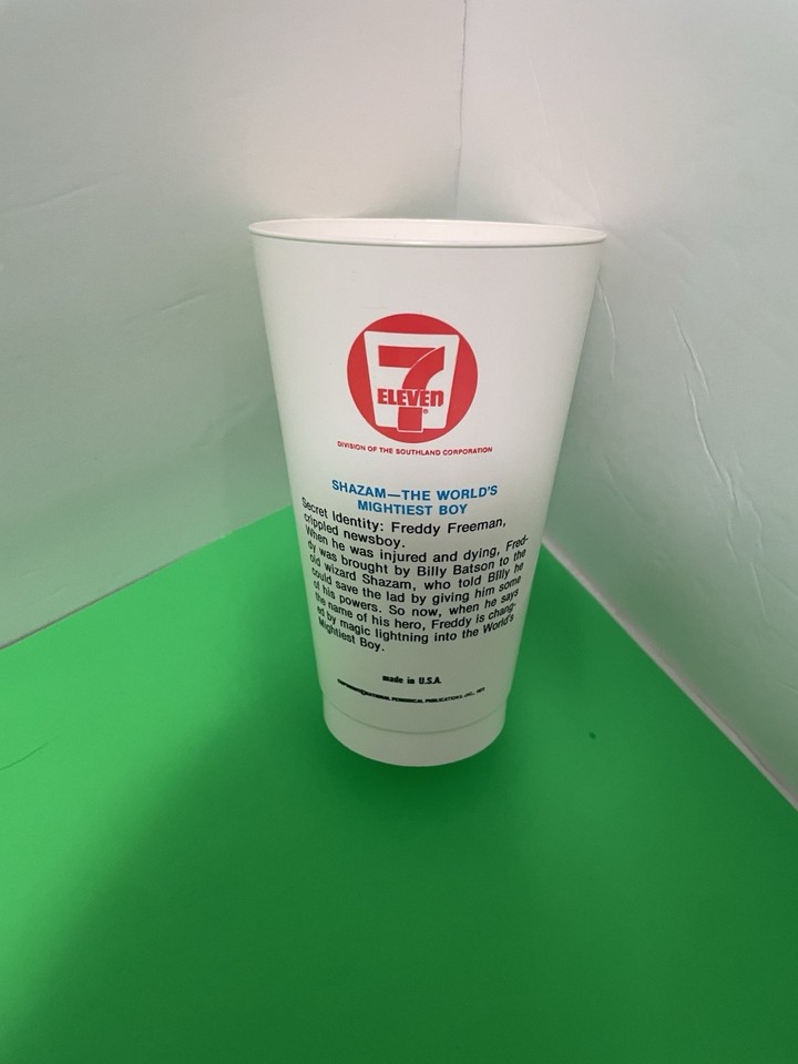 DC COMICS SHAZAM CAPTAIN MARVEL JR. 7-11 SLURPEE CUP 1973 NICE VINTAGE ...