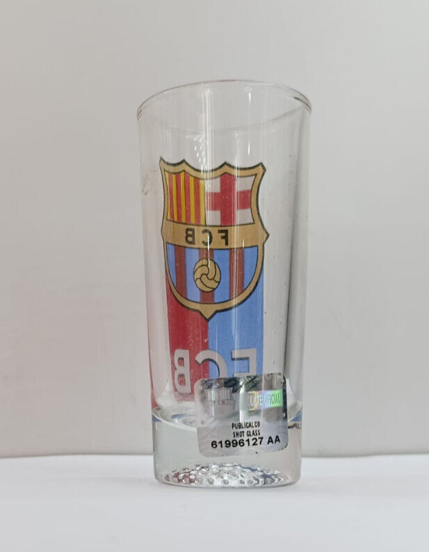 Vintage Beer Mug Souvenir SHOT Glass Clear FCB Cup Gilded 3.2" x 1.5 ...