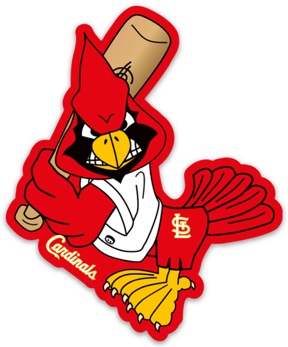 Saint Louis Cardinals Cardinal Cartoon Character w/ baseball bat Die ...