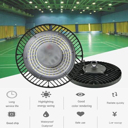 UFO LED High Bay Light,30000lm 6000K Daylight 2000W Equivalent with ...