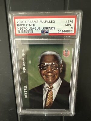 BUCK O'NEIL 2020 DREAMS FULFILLED NEGRO LEAGUE LEGENDS #176 - PSA 9 ...